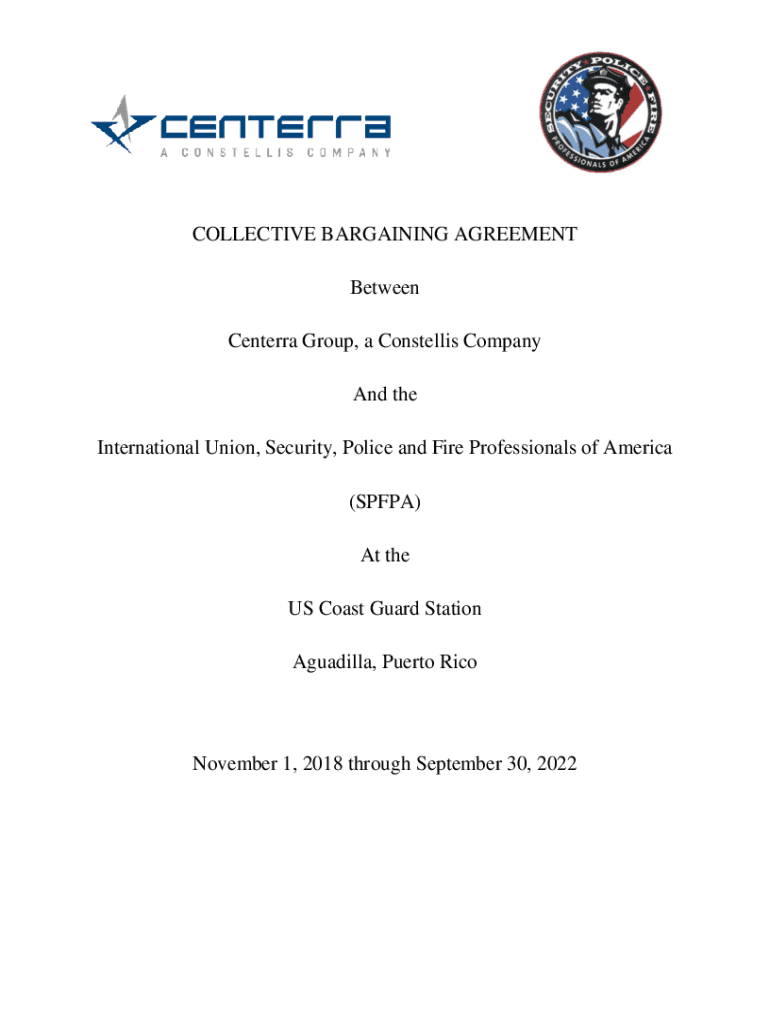 Fillable Online COLLECTIVE BARGAINING AGREEMENT Between Centerra ... Fax Email Print - pdfFiller
