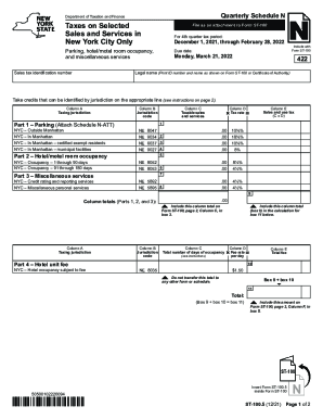 Fillable Online Form ST-100.5 Taxes on Selected Sales and Services in ...