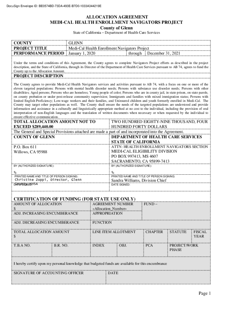 Fillable Online Attachment A ALLOCATION AGREEMENT AMENDMENT 2 (A2) MEDI ...