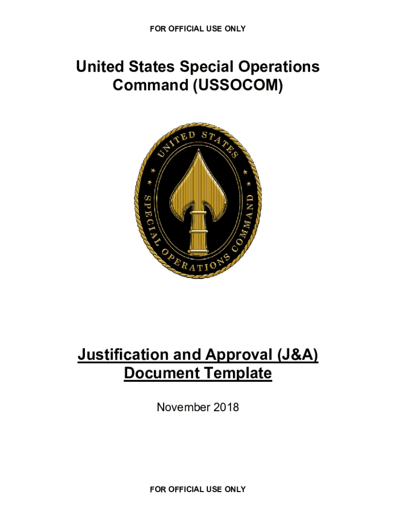 Fillable Online United States Special Operations Command (USSOCOM ...
