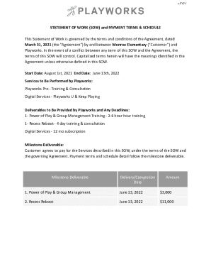 Fillable Online What is a Statement of Work? Definition & Examples ...