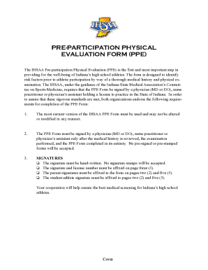 Fillable Online PRE-PARTICIPATION PHYSICAL EVALUATION FORM (PPE) - Fort ...