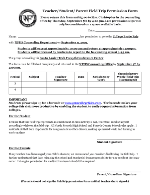 Fillable Online Parent Permission Form For Field Trip Form TemplateJotform Fax Email Print ...