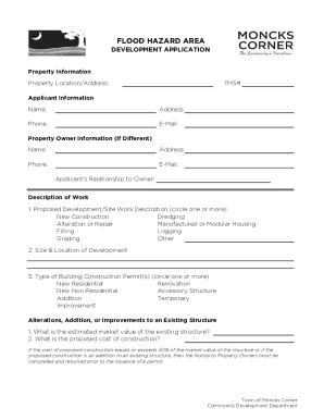 Fillable Online Flood Development Permit.xlsx Fax Email Print - pdfFiller