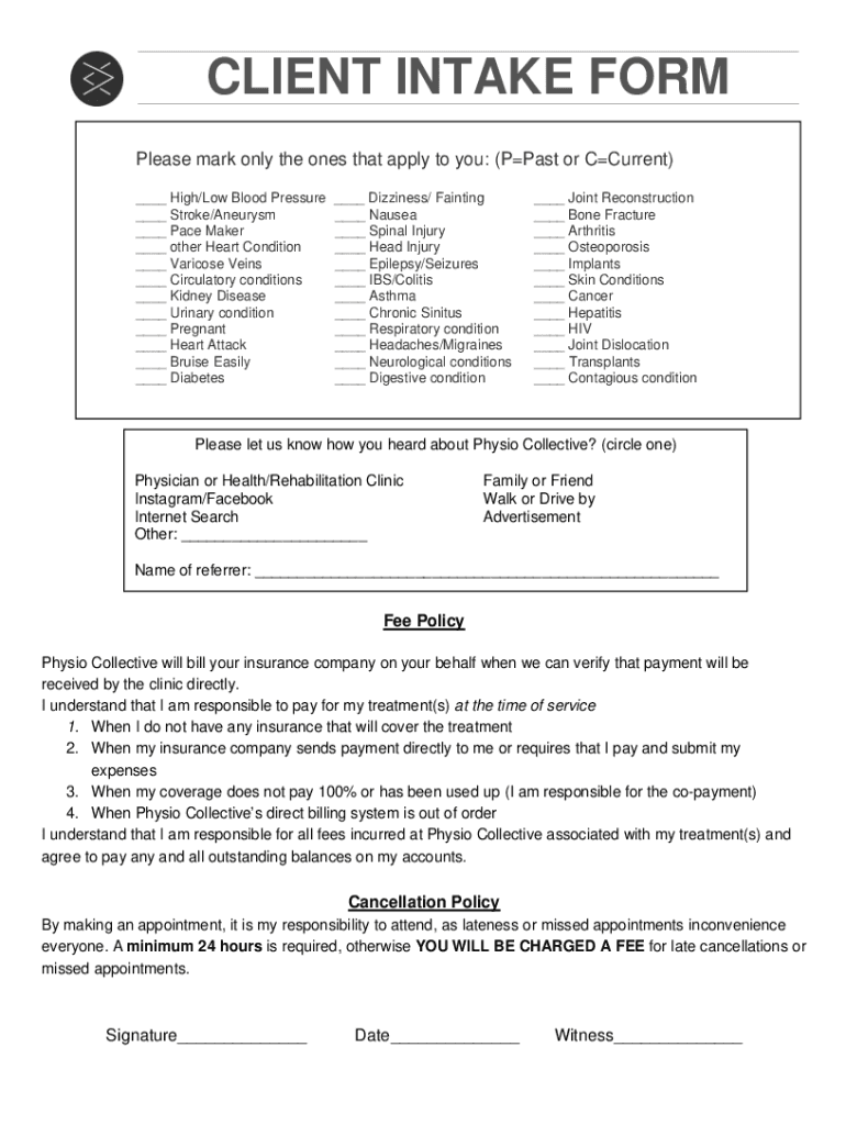 Fillable Online templatelab.com client-intake-form42 Printable Client ...