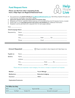 Fillable Online Help Hope Live Fund Request Form - Fill Online ...