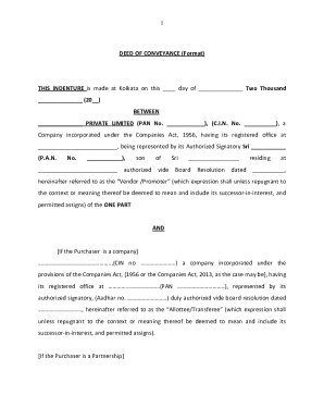Fillable Online Format Conveyance Deed.docx Fax Email Print - pdfFiller