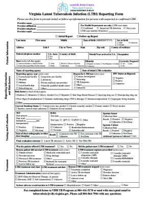 Fillable Online Virginia Latent Tuberculosis Infection (LTBI) Reporting ...