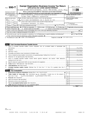 Fillable Online 990-T Exempt Organization Business Income Tax ...