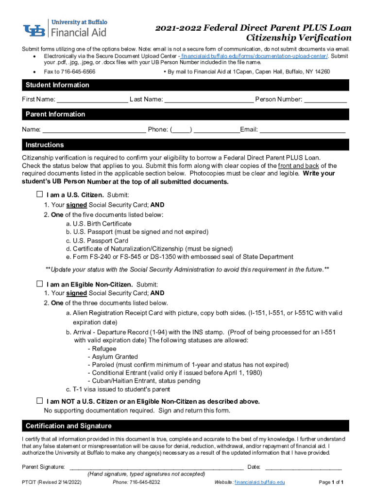 Fillable Online financialaid buffalo www.uh ...