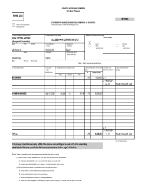 Fillable Online SECURITIES AND EXCHANGE COMMISSION Metro Manila ...