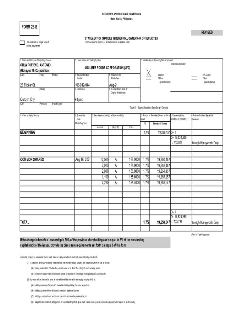 Fillable Online FORM 23-B - AWS Fax Email Print - pdfFiller