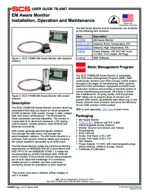 Fillable Online EM Aware Monitor Installation, Operation and ...