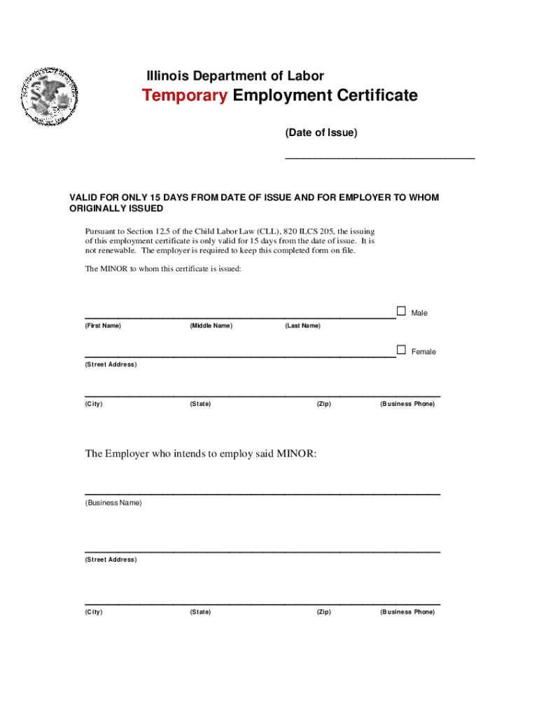 Fillable Online www2 illinois www2.illinois.govidolLaws-RulesEmployment ...