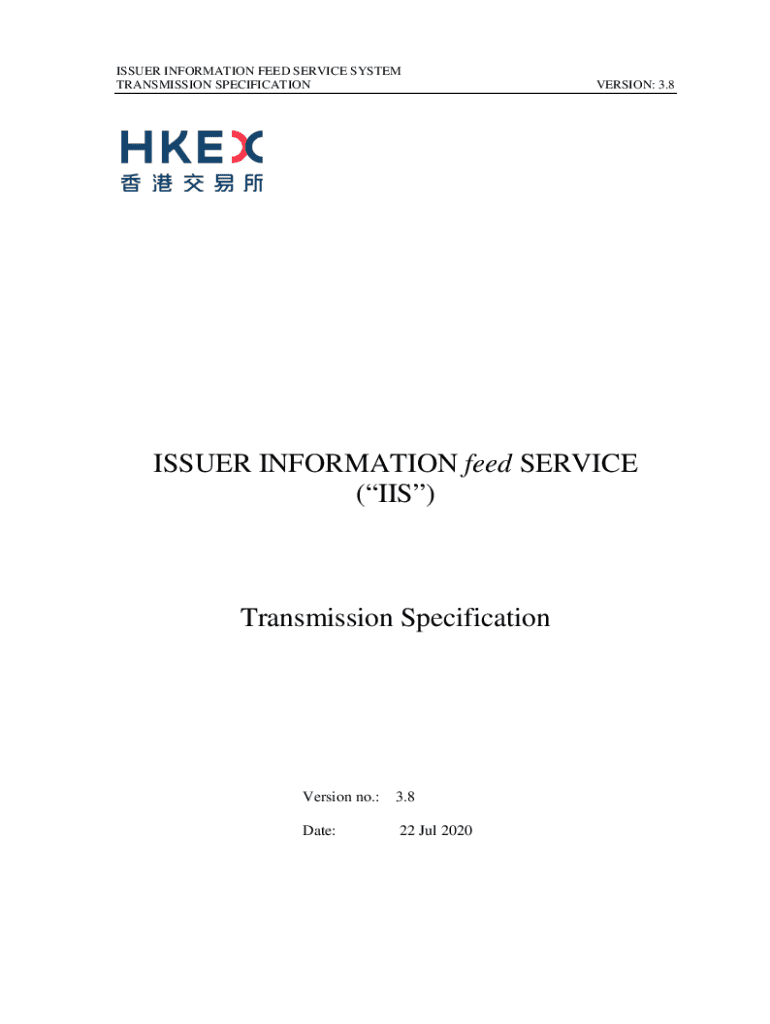 Fillable Online www.hkex.com.hkengprodISSUER INFORMATION feed SERVICE ...