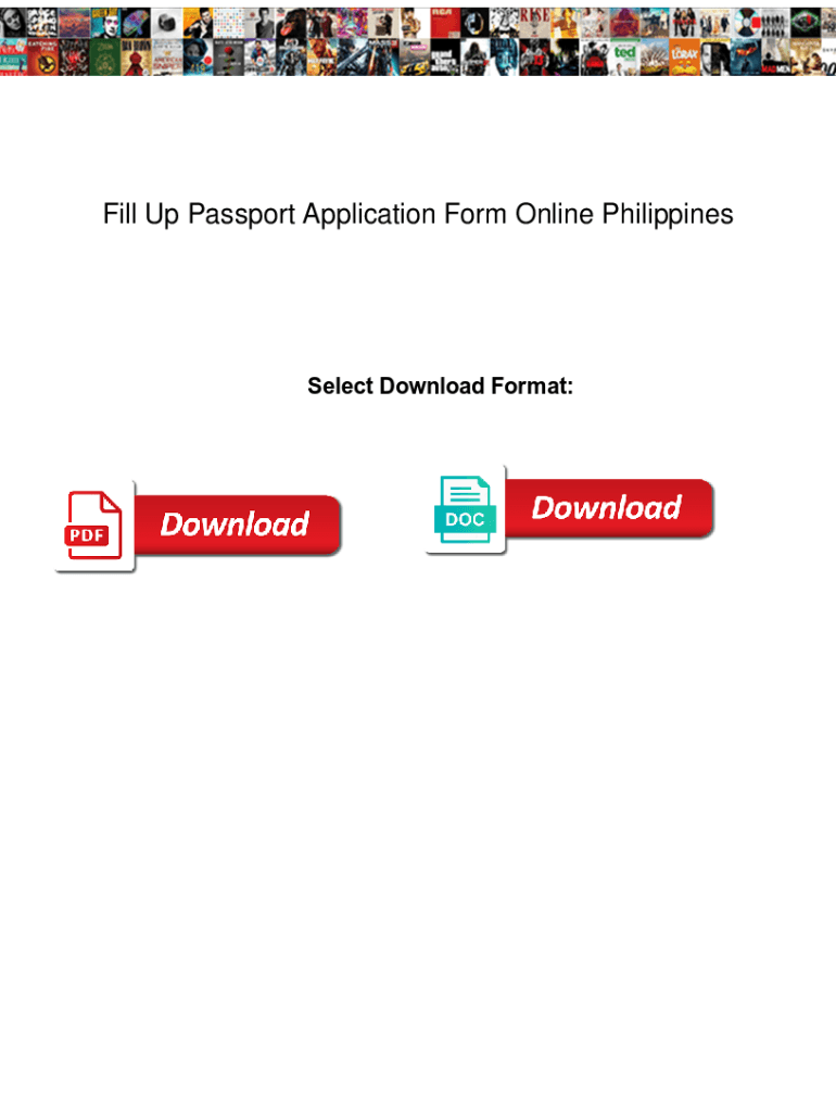 Fillable Online Fill Up Passport Application Form Online Philippines ...