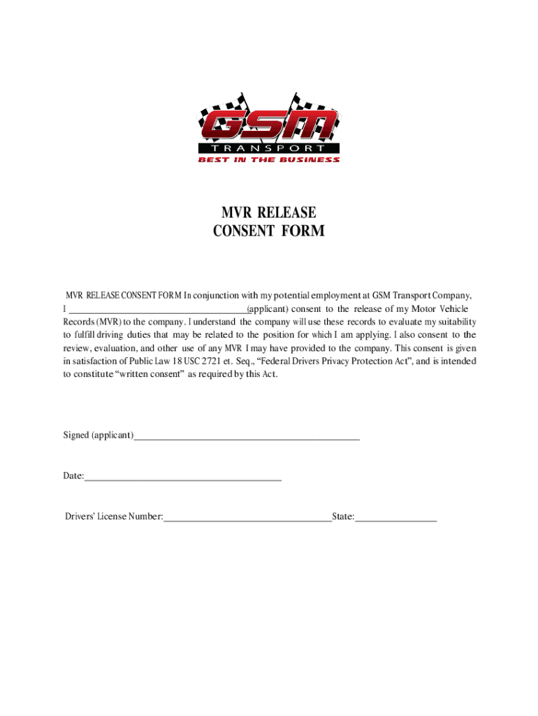 Fillable Online Authorization To Obtain Motor Vehicle Record - Lewis ...