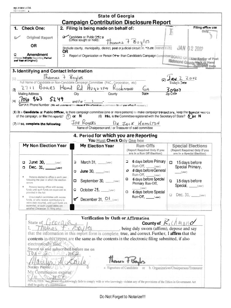 Fillable Online Contribution Disclosure Form - Maryland Fax Email Print ...