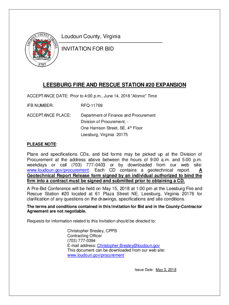 Fillable Online docecity.comloudoun-county-virginia-invitationLoudoun ...