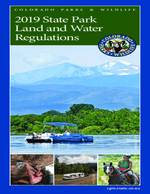 Fillable Online 2019 State Park Land and Water Regulations Brochure ...