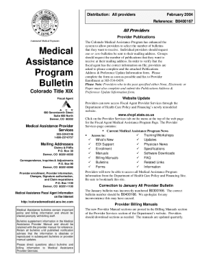 Fillable Online Medical Assistance Program Bulletin Fax Email Print ...