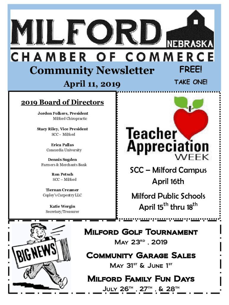 Fillable Online Community Newsletter - AWS Fax Email Print - pdfFiller