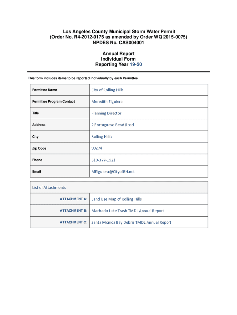 Fillable Online Phase I MS4 PermitsCalifornia State Water Resources Control Board Fax Email ...