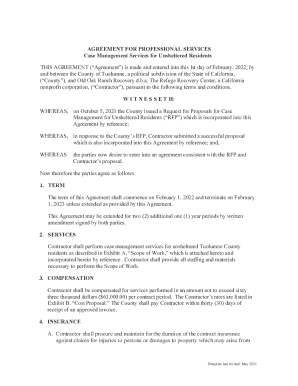 Fillable Online Agreement for Professional Services Sample Clauses Fax ...