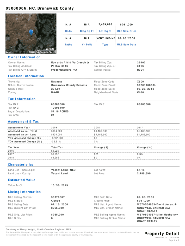 Fillable Online www.brunswickcountync.govtax-officeTax Office - Brunswick County Government Fax ...