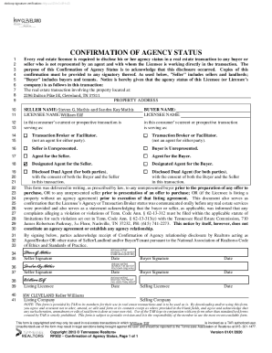 Fillable Online CONFIRMATION OF AGENCY STATUS - LoopNet.com Fax Email ...