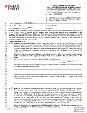 Fillable Online Free Property Disclosure Statement - PDFWordeFormsFree ...