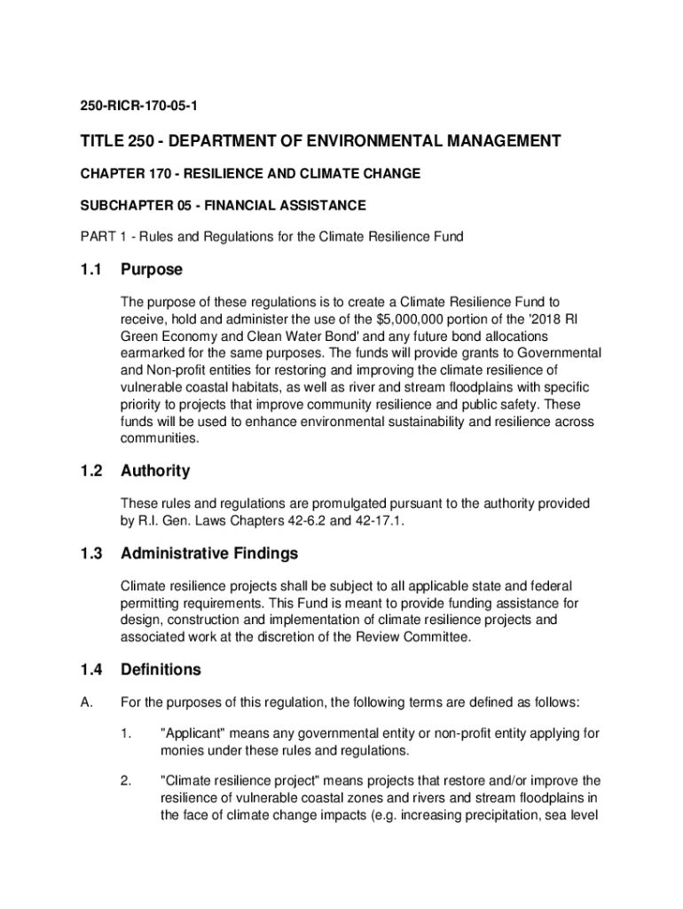 Fillable Online Rules and Regulations for the Wastewater Treatment Facility Resiliency ... Fax ...
