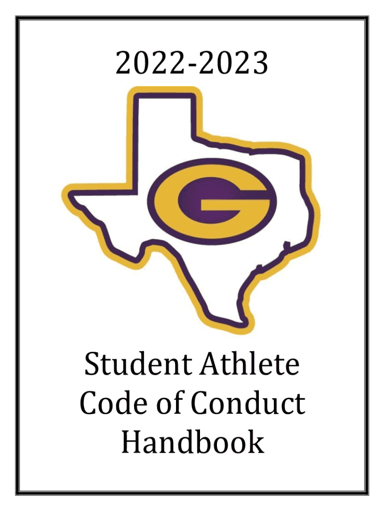 Fillable Online 2022-2023 Student Athlete Code of Conduct Handbook Fax ...