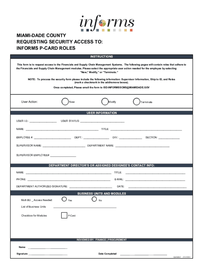 Fillable Online www.miamidade.govtechnologylibraryMIAMI-DADE COUNTY REQUESTING SECURITY ACCESS ...