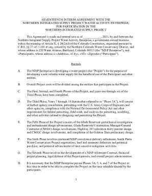 Fillable Online seventeenth interim agreement with the - Amazon AWS Fax ...