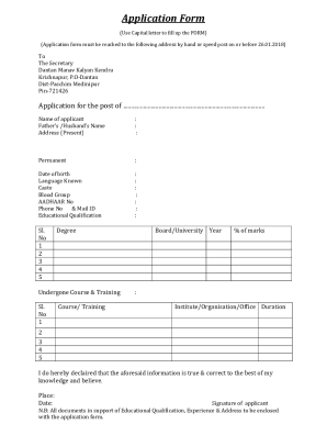 Fillable Online (Use Capital letter to fill up the FORM) Fax Email ...