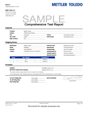 Fillable Online SAMPLE - mt.com Fax Email Print - pdfFiller