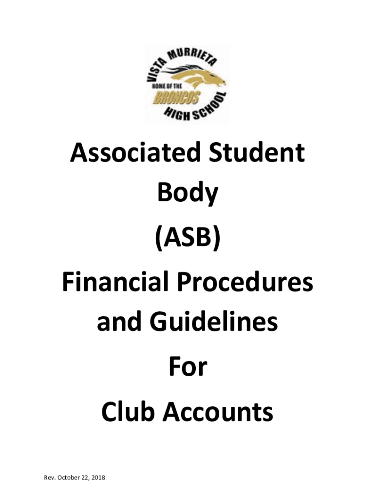 Fillable Online Associated Student Body (ASB) Financial Procedures and ...
