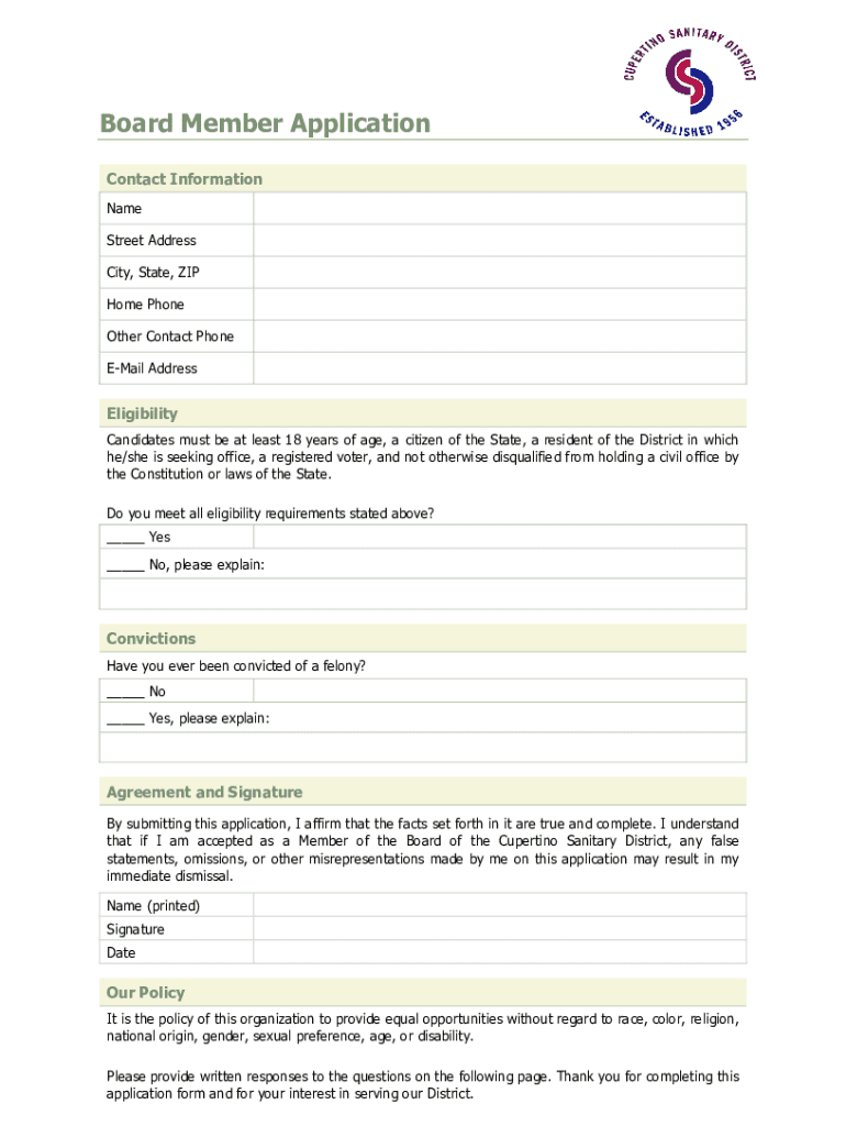 Fillable Online j b5z Board Contacts - Pennsylvania Department of State ...