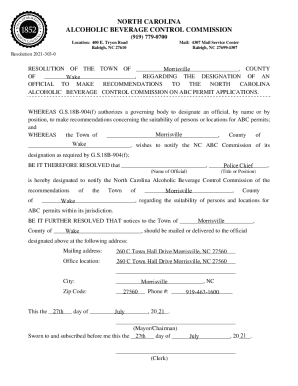 Fillable Online north carolina alcoholic beverage control commission ...