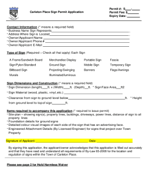 Fillable Online CP Sign Permit Application Fax Email Print - pdfFiller