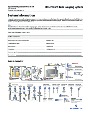 Fillable Online Rosemount Tank Gauging System Configuration Data Sheet ...