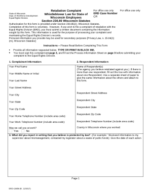 ERD-13859-E, Retaliation Complaint - Whistleblower Law for State of ...