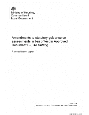 Fillable Online Amendments to statutory guidance on assessments in lieu ...