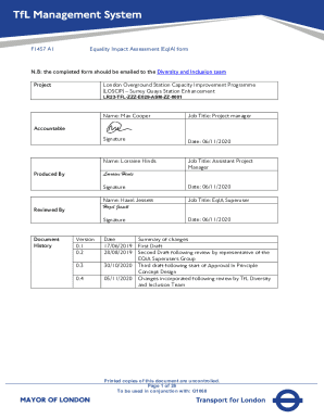 Fillable Online I F1457 A1 Equality Impact Assessment (EqIA) form N.B ...