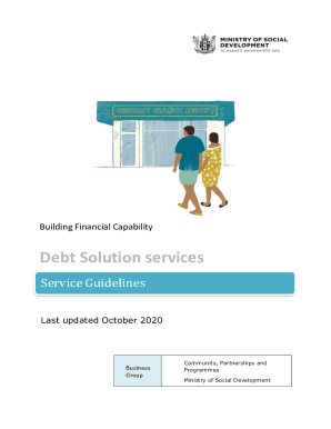 Fillable Online Debt Solution services - Ministry of Social Development ...