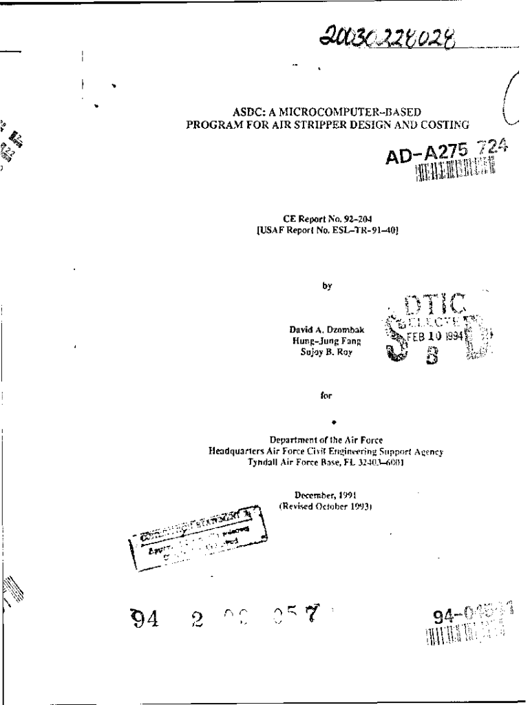 Fillable Online Asdc A Microcomputer Based Ce Report No Dtic Fax Email Print Pdffiller
