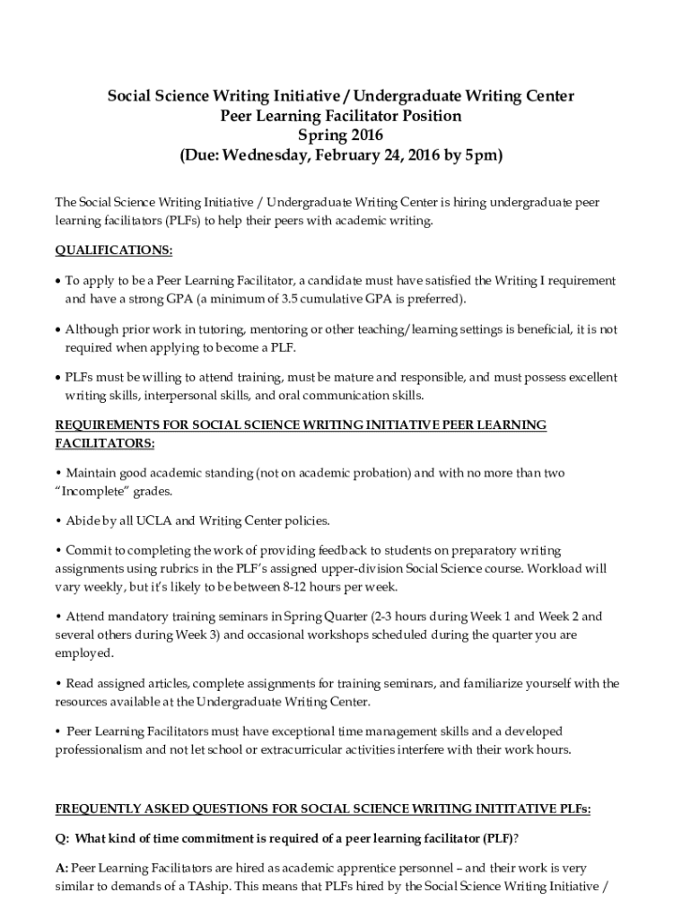 Fillable Online wp ucla wp.ucla.eduPLF-Application-Form-2016 ...