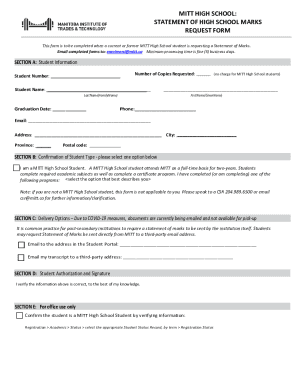 Fillable Online mitt.caContentImagesMITT HIGH SCHOOL STATEMENT OF HIGH ...