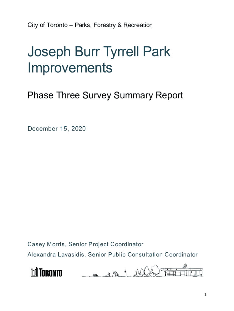 Fillable Online Joseph Burr Tyrrell Park Playground Phase 3 Survey ...